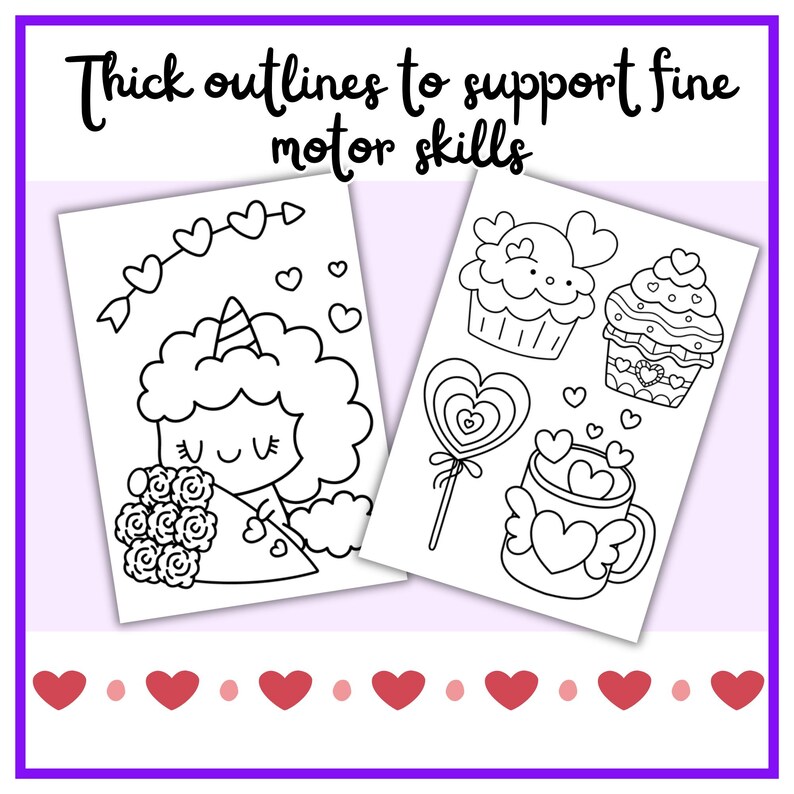 Valentine's Day Easy Coloring Pages: Printable Worksheets for Kids ...