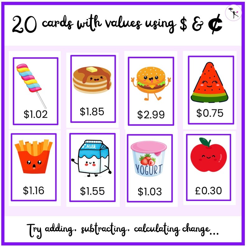 Printable Educational Money Flashcards for Kids Math Learning ...