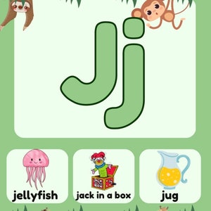 Jungle Classroom Decor: Jungle Alphabet; ABC Flashcards; Alphabet Cards ...