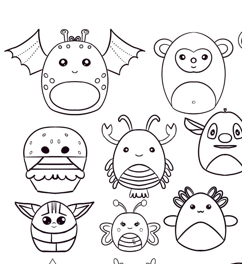 Squishy Colouring Sheet - Etsy