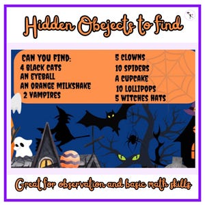 I Spy Halloween Printable Game for Kids - Hidden Pictures, Search and ...