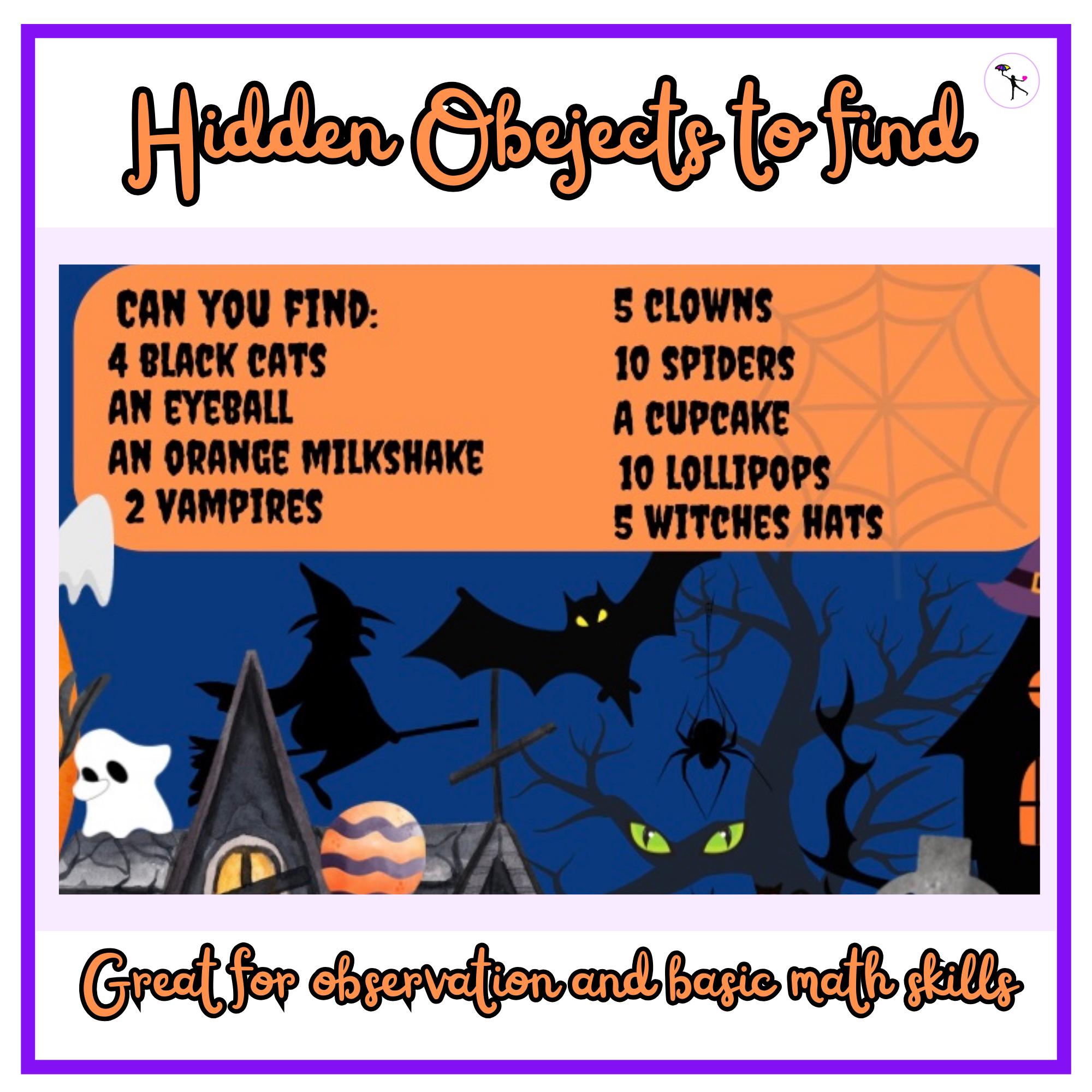 I Spy Halloween Printable Game for Kids - Hidden Pictures, Search and ...