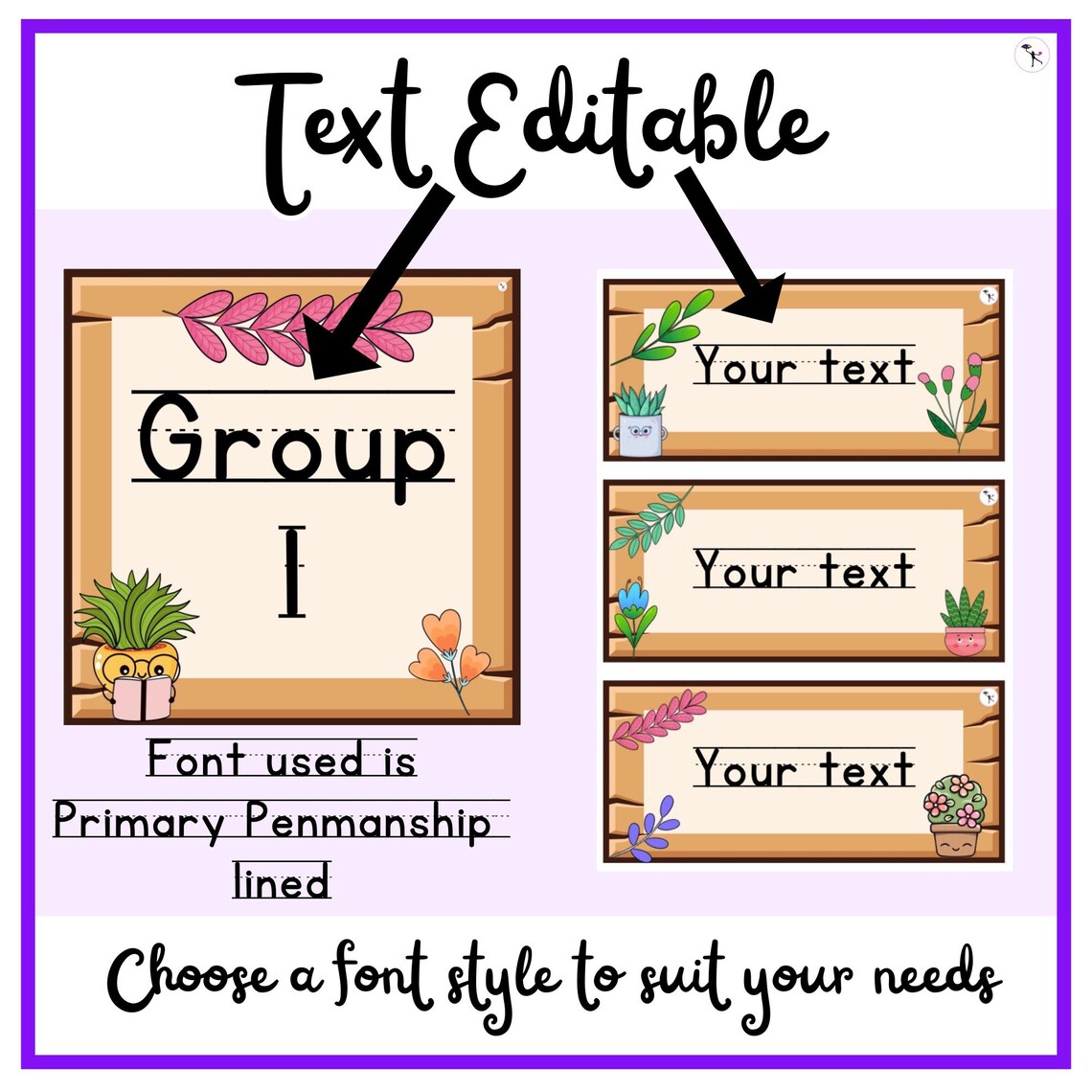 Editable Plant Classroom Decor Labels for Management and Teacher ...