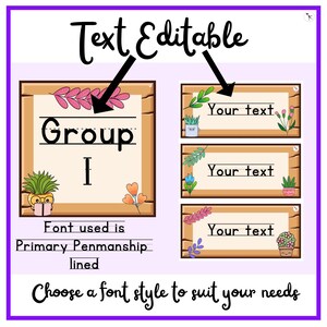 Editable Plant Classroom Decor Labels for Management and Teacher ...