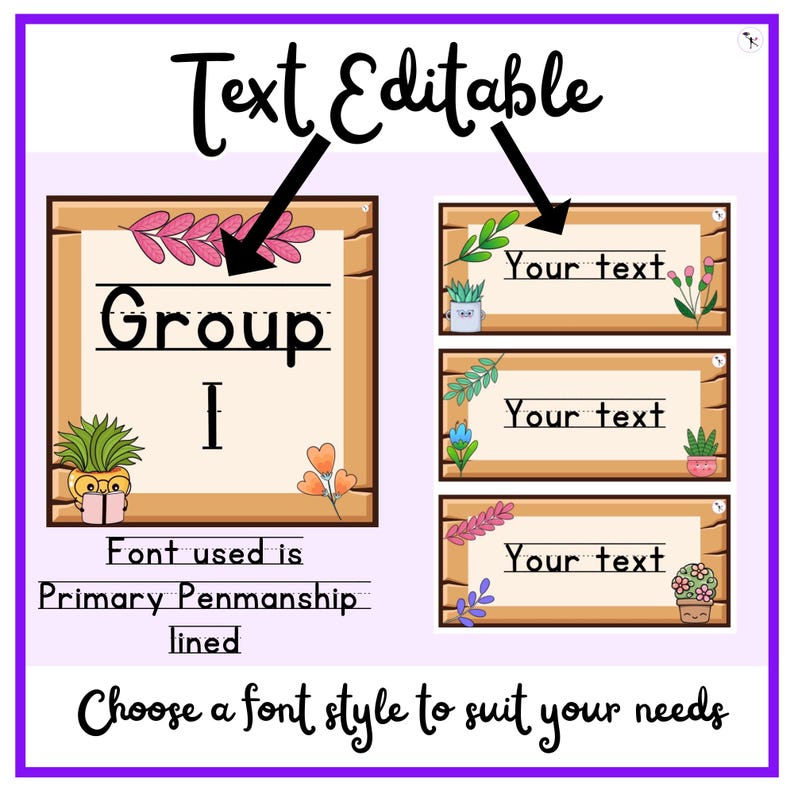 Editable Plant Classroom Decor Labels for Management and Teacher ...