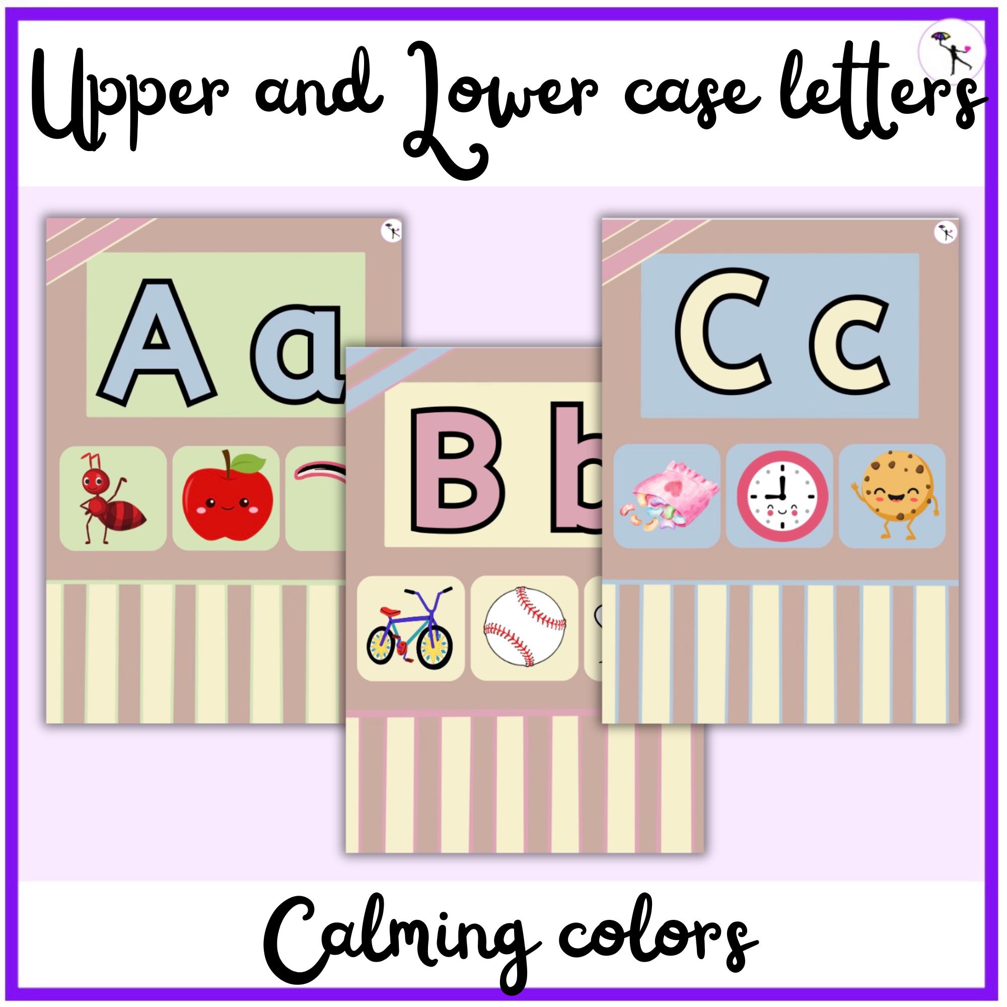 ABC Flashcards: Calming Colors Alphabet for Classroom Decor (PDF) - Etsy