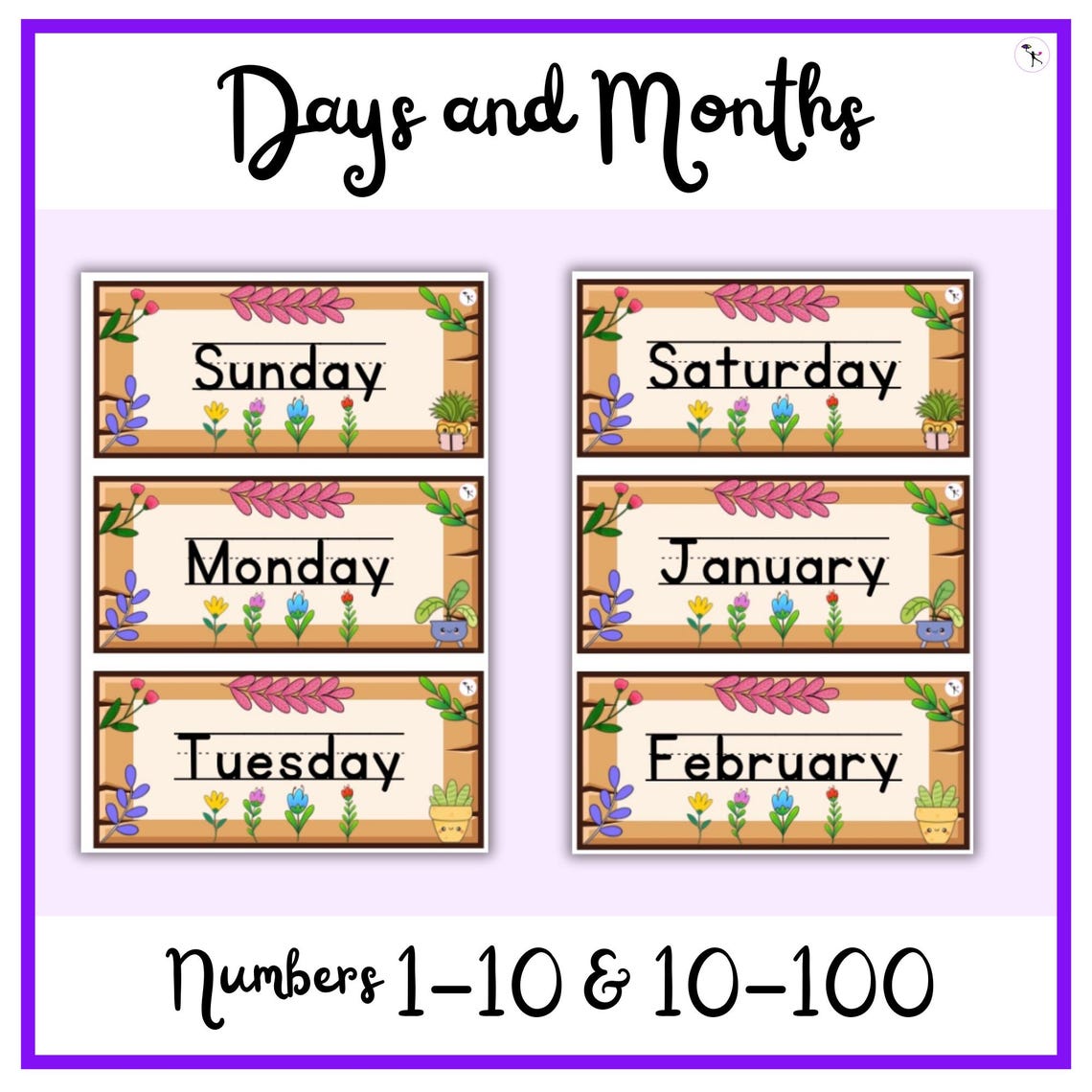 Customizable Plant Classroom Decor Bundle With ABC Flashcards and ...