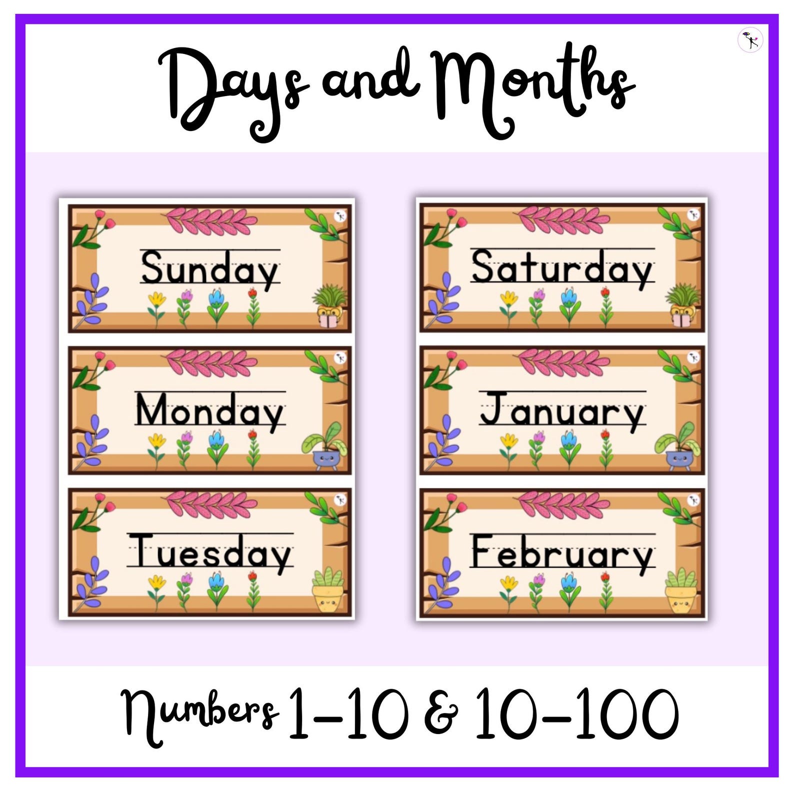 Customizable Plant Classroom Decor Bundle With ABC Flashcards and ...