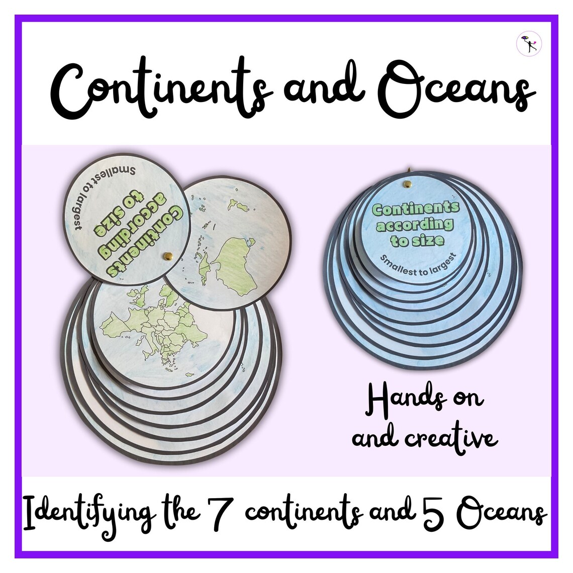 The 7 Continents: World Geography World Map Printable Continent Size ...