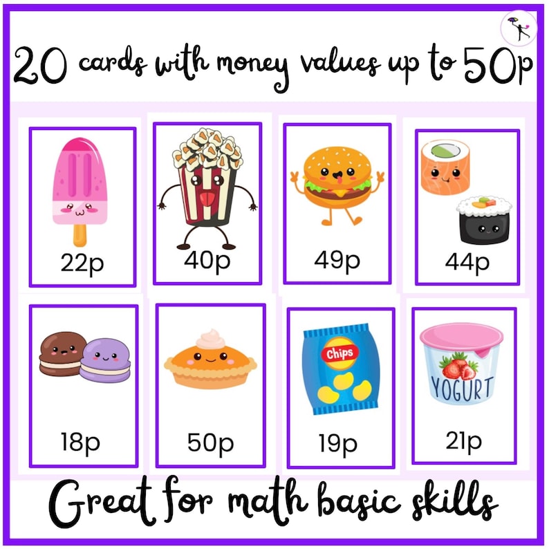 Printable Math Flashcards for Kids: Learn Shopping With Pounds and ...