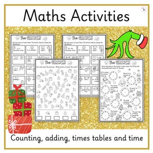 The Grinch Activities 1st - 3rd Grade Math and Literacy National Grinch ...