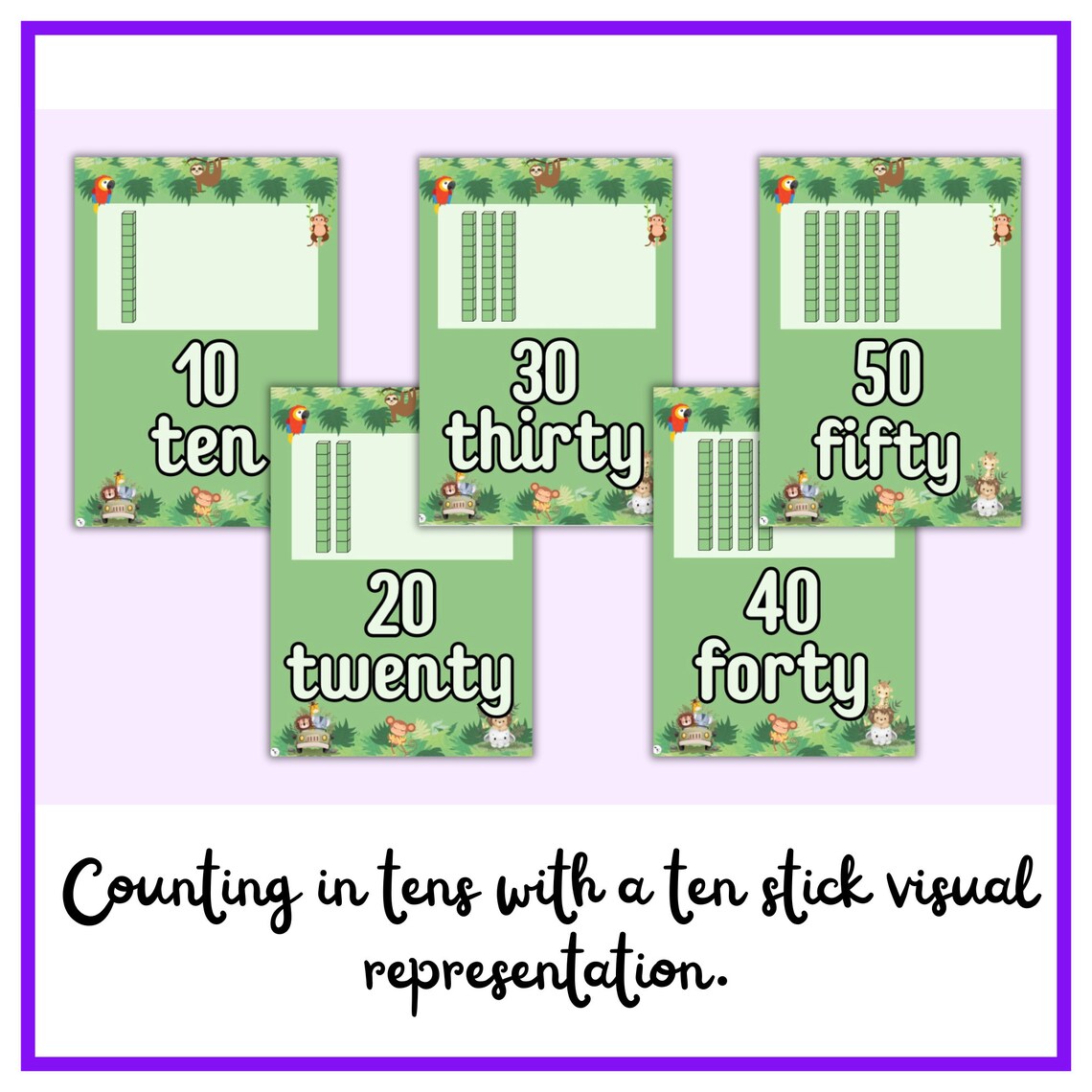 Math Posters: Classroom Posters; Classroom Decor; Counting in 10s, 100s ...
