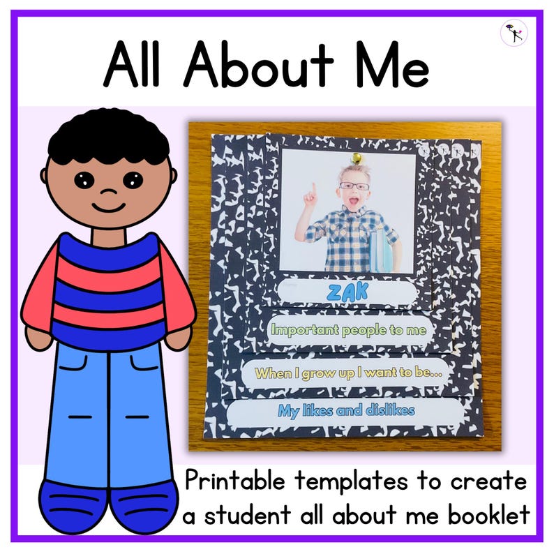 All About Me Printable Booklet for Primary and Elementary Students and ...