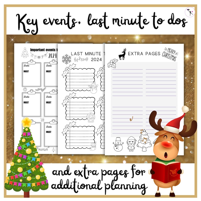 Printable Holiday Planner and Christmas Card Address Book and Tracker ...