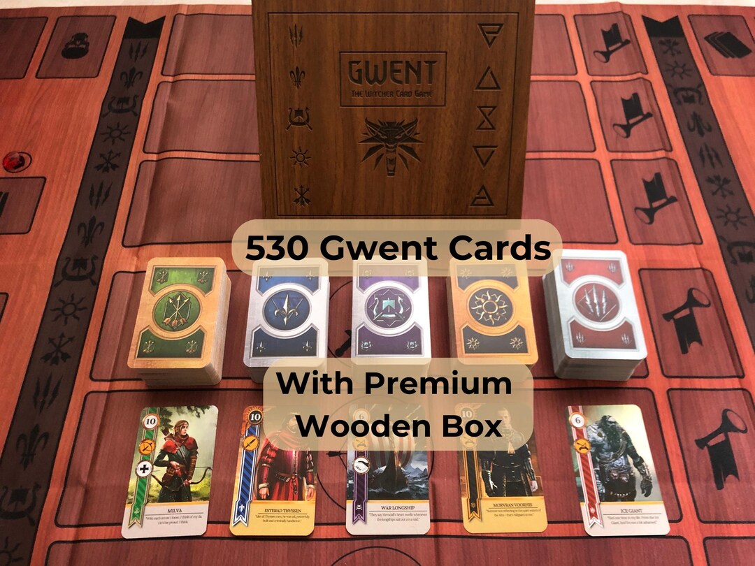 Gwent Set 530 Cards, All 5 Decks, With Wooden Box - for the Witcher ...