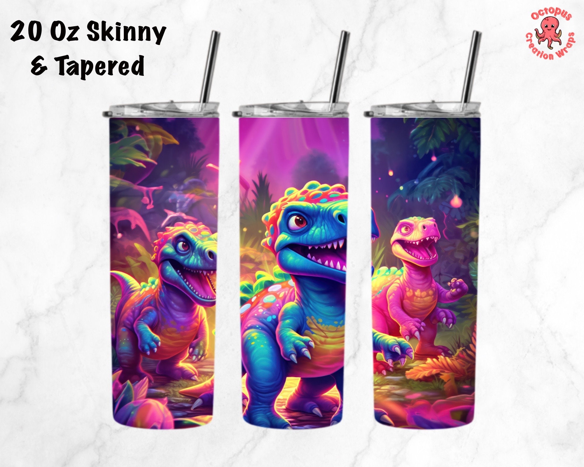 Dinosaurs Tumbler Wrap, T Rex Png, 20 Oz Skinny Tumbler Sublimation ...
