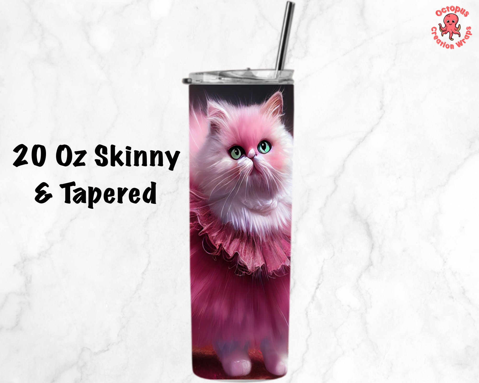 Cat Tumbler Wrap Cat Png Catt in Tutu Oz Skinny Tumbler - Etsy