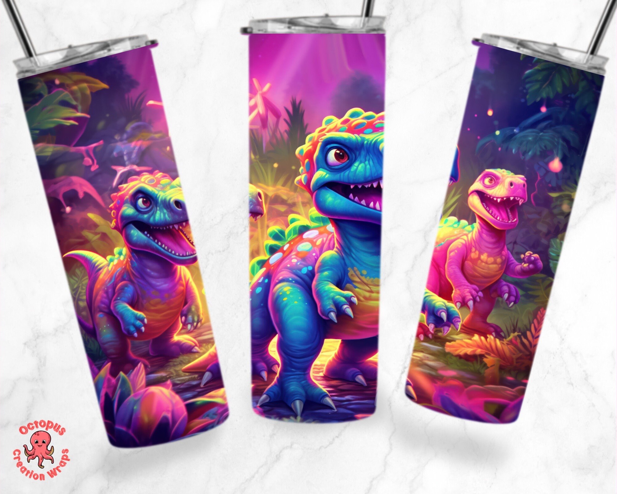 Dinosaurs Tumbler Wrap, T Rex Png, 20 Oz Skinny Tumbler Sublimation ...