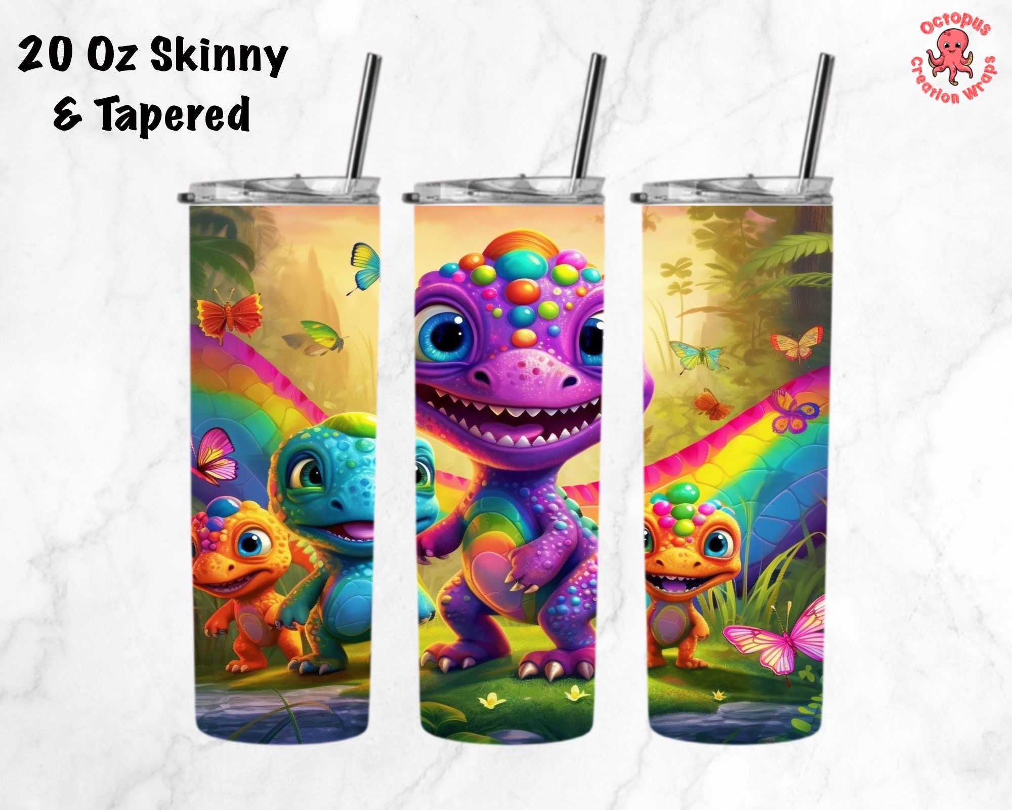 Dinosaur Tumbler Wrap, T Rex Png, 20 Oz Skinny Tumbler Sublimation ...
