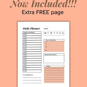 Daily Printable Journal Pages - Pack of 4- Orange Theme - Etsy Canada