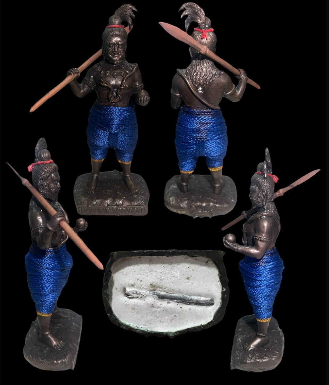 Thai Lanna Blue HPY Yakhas Sampham Bucha Statue LP Prasoot Wat Nai Tao ...