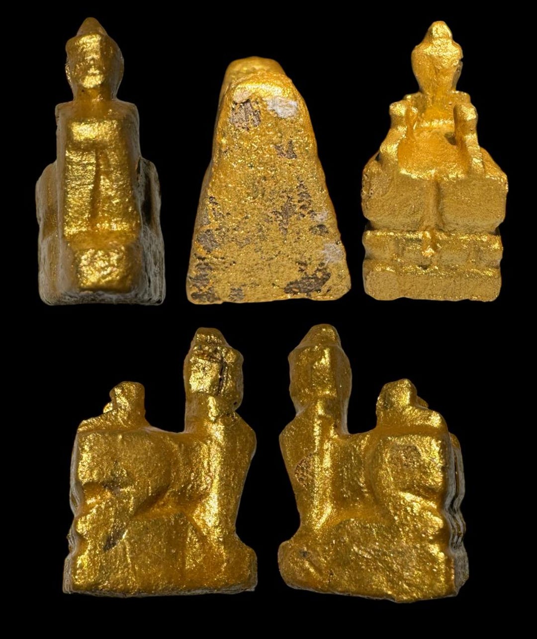 Gold Painted Burmese Half Man Half Lion Deva Manussiha Amulet Saya Nan ...