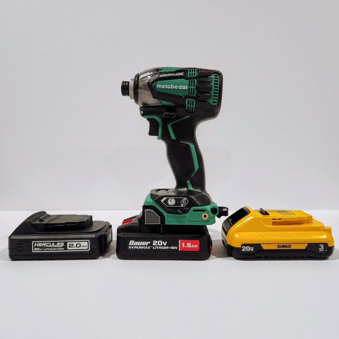 Bauer / Dewalt / Hercules 20v Lowprofile Battery Adapter for Hitachi ...