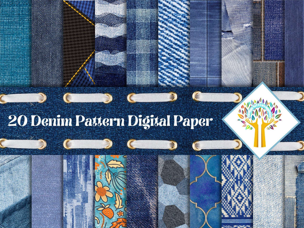 Jean Denim Digital Paper Pack-instant Download-12"x 12"- 20 Fashion ...