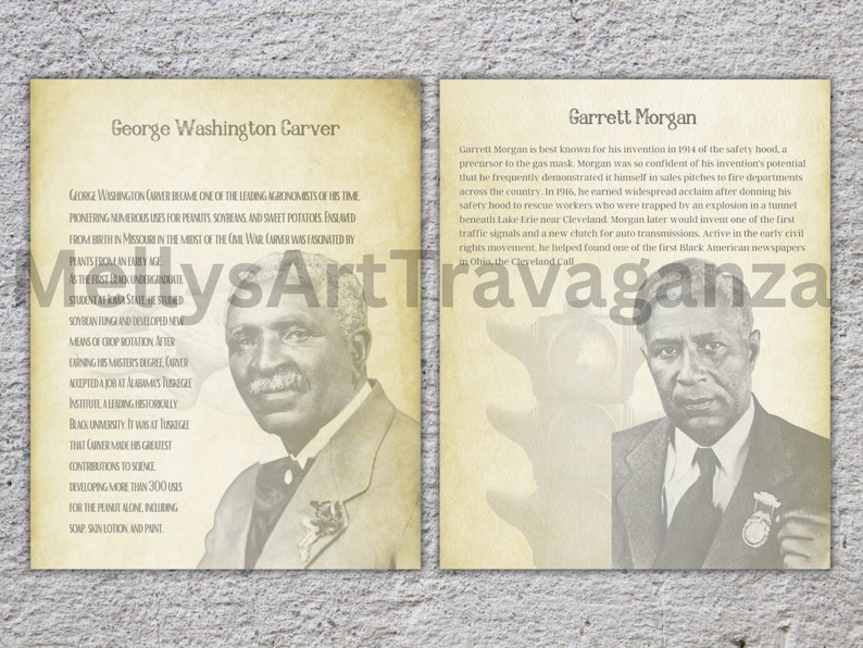 Black Inventors Printable Vintage Wall Art Set of 8- INSTANT Download ...