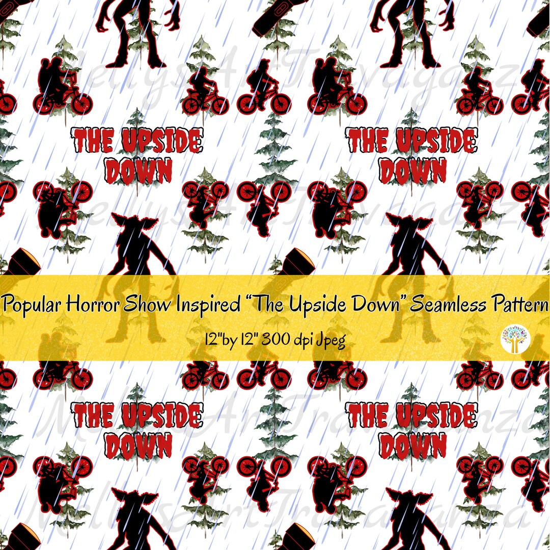 Popular Horror Show Inspired “the Upside Down” Seamless Paper Pattern ...