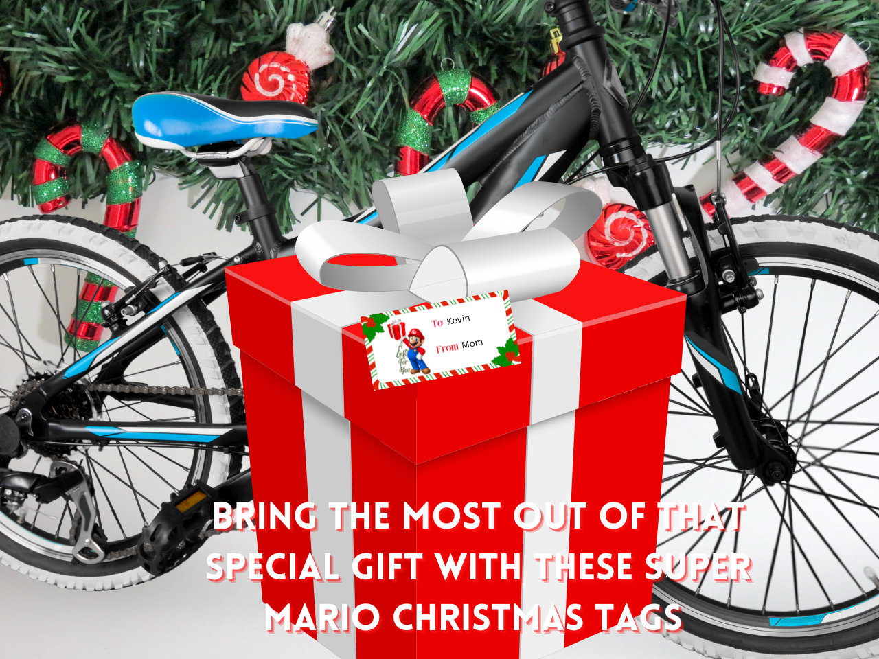 Super Mario Printable Christmas Labels Digital Gift Tags (INSTANT ...