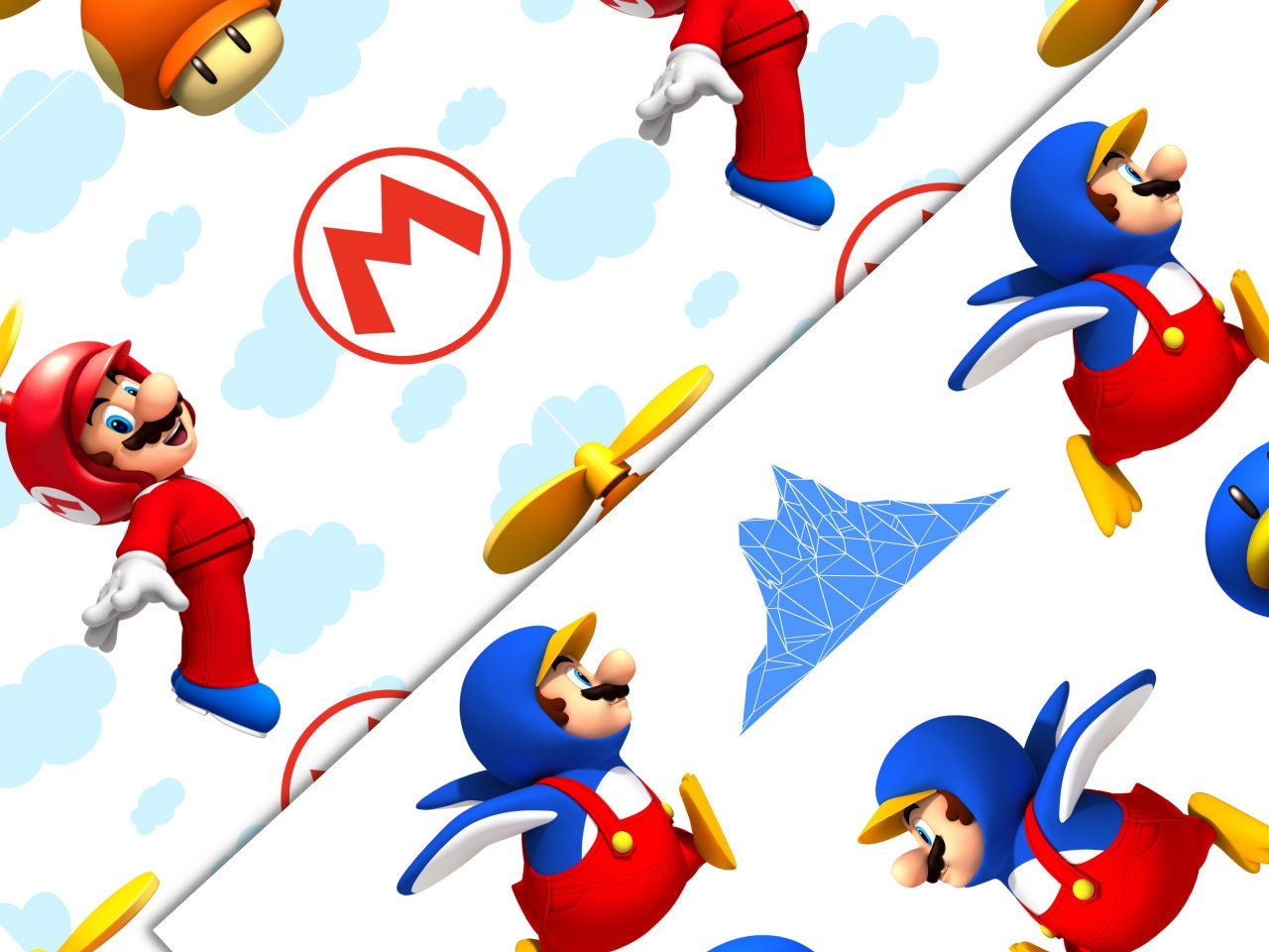 Super Mario Power Ups Digital Seamless Paper Pattern for Fashion ...