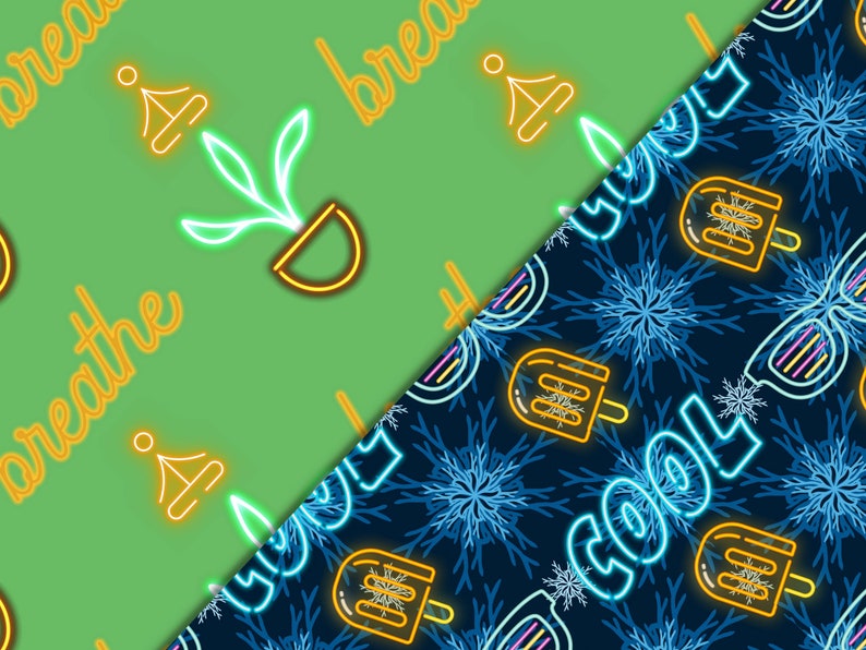 NEON Design Digital Paper Patterns Set of 20 Digital Prints Neon ...