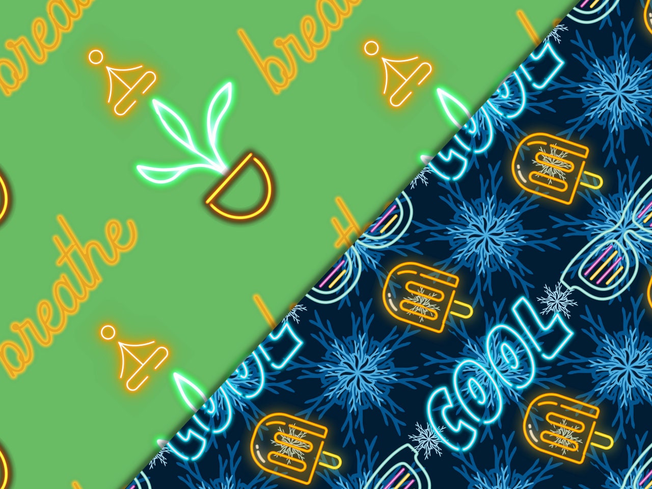 NEON Design Digital Paper Patterns Set of 20 Digital Prints Neon ...