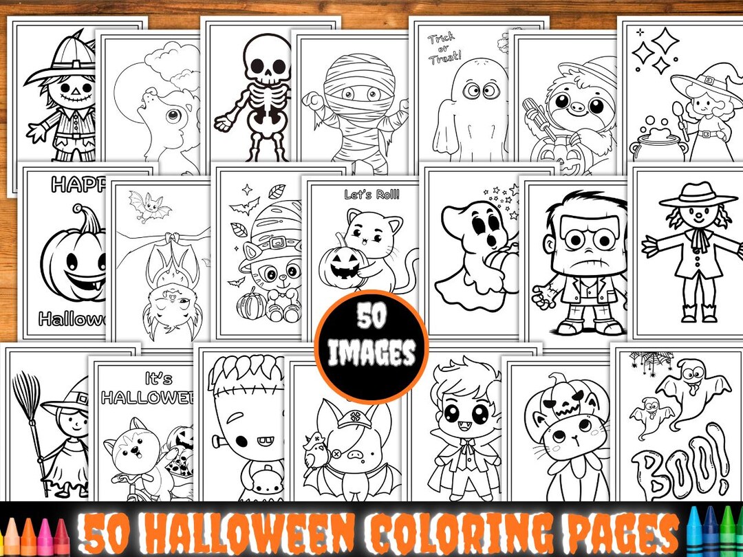 Halloween Printable Coloring Pages for Kids (pre-school to Middle ...