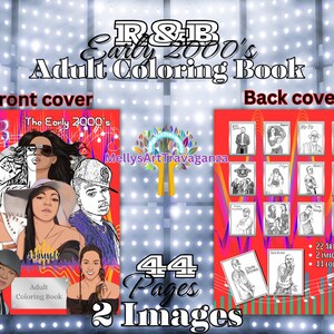 R&B the Early 2000s: A Coloring Book for Adults 44 Pages- Popular ...