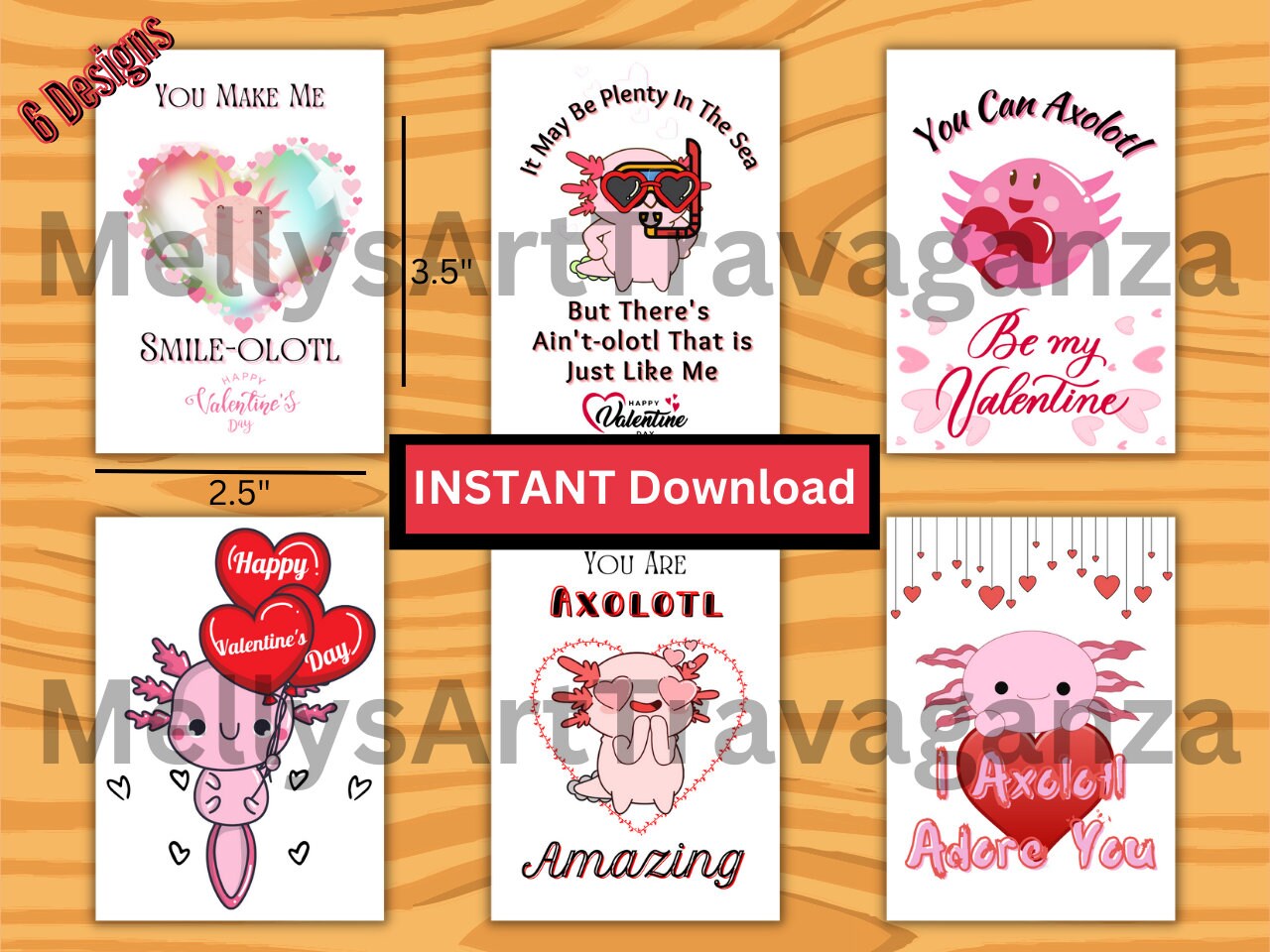Printable Axolotl Valentine's Day Cards, Valentine's Day Cards for Kids ...