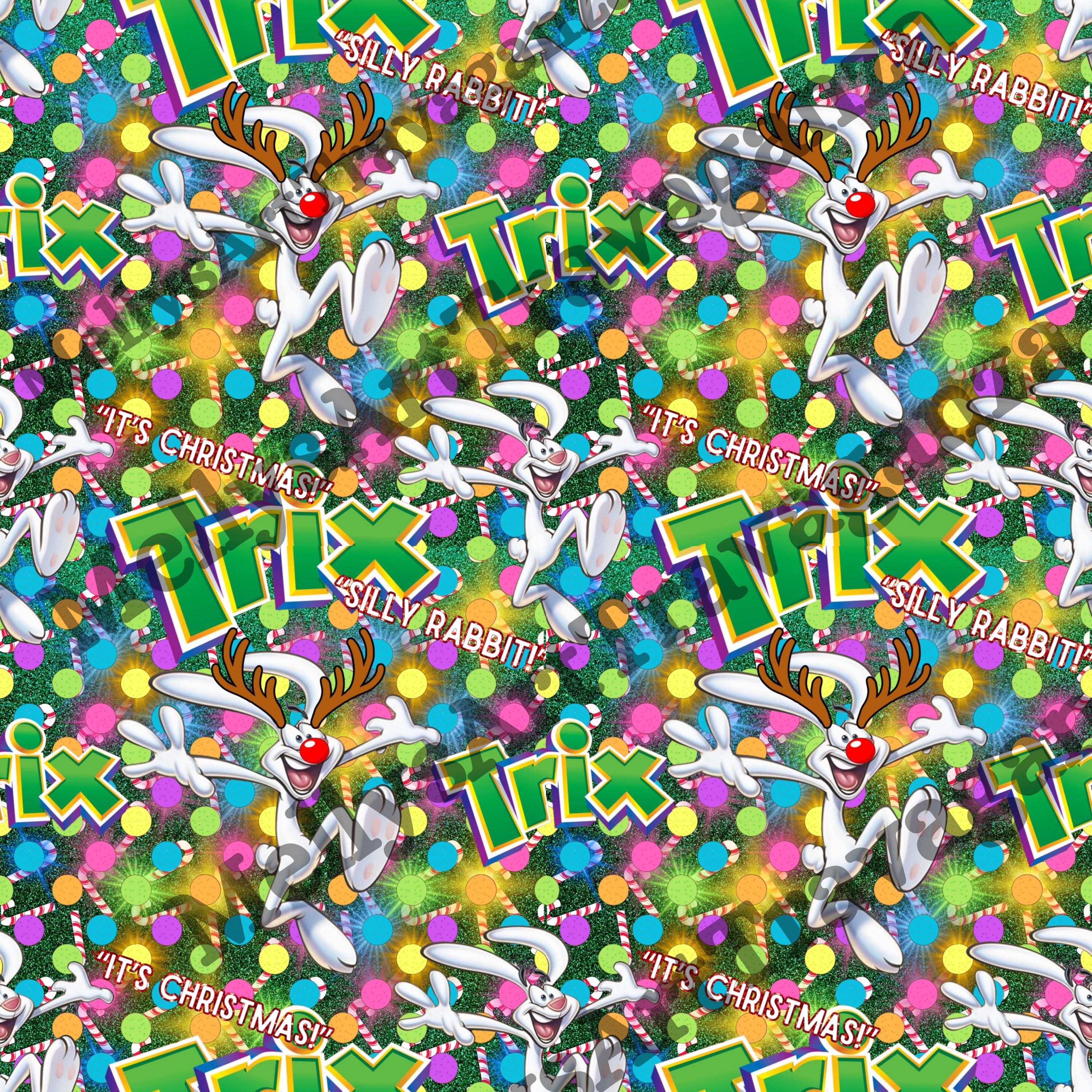 Trix Cereal, Trix the Rabbit Theme, Holiday Seamless Christmas Surface ...