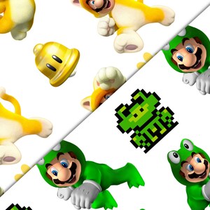 Super Mario Power Ups Digital Seamless Paper Pattern for Fashion ...