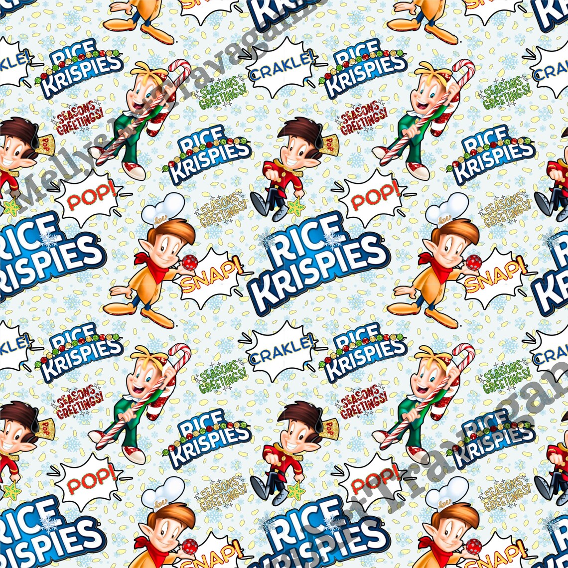 Rice Krispies Cereal Theme, Holiday Seamless Christmas Surface Pattern ...