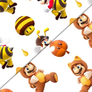 Super Mario Power Ups Digital Seamless Paper Pattern for Fashion ...