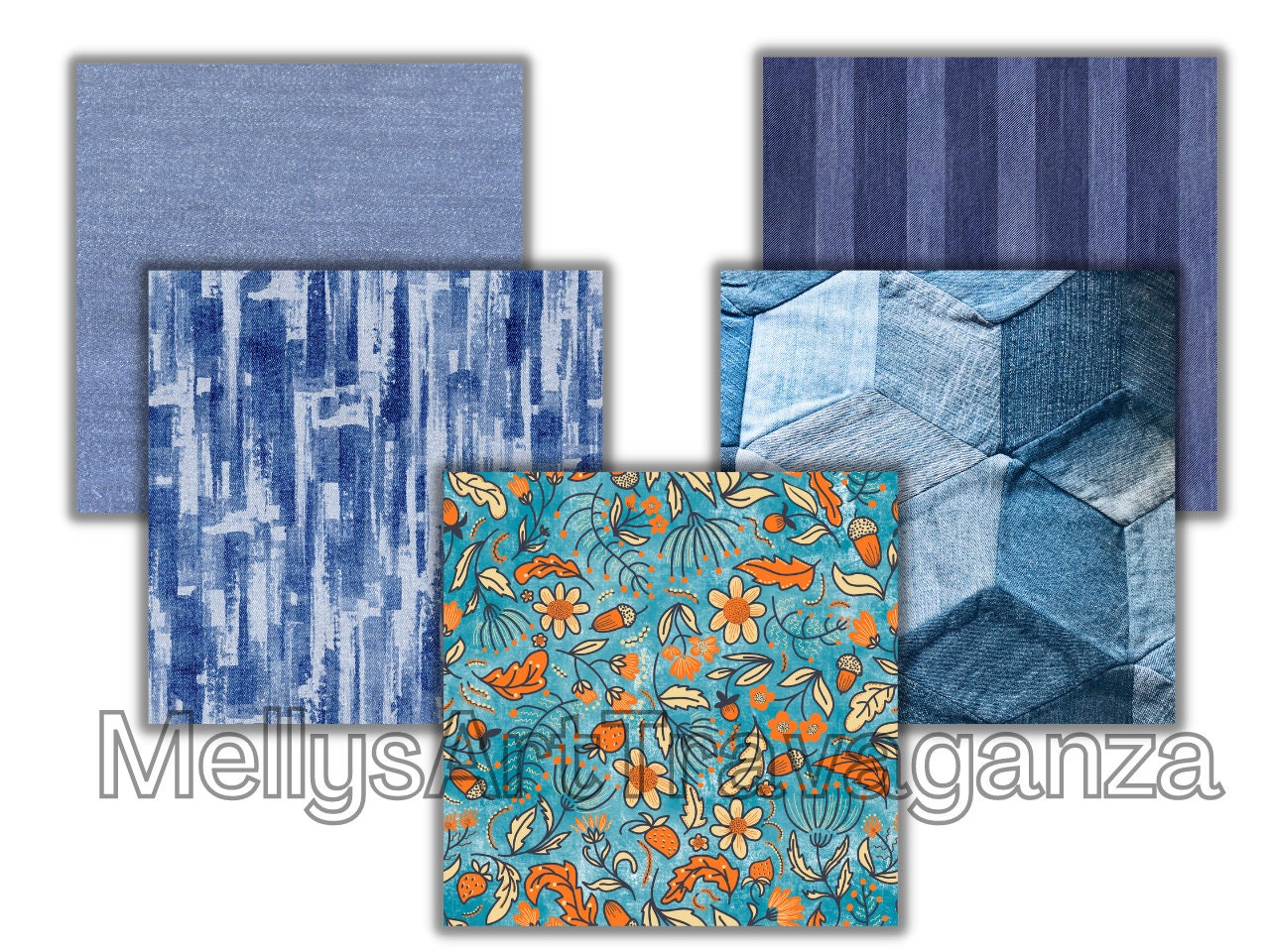 Jean Denim Digital Paper Pack-instant Download-12"x 12"- 20 Fashion ...