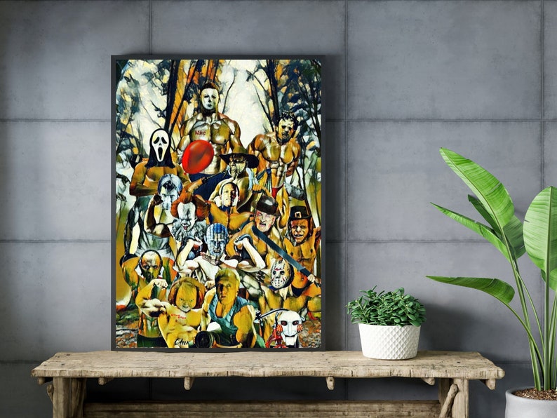 The Men of Horror Body Builder Muscle Workout Printable Poster Wall Art ...