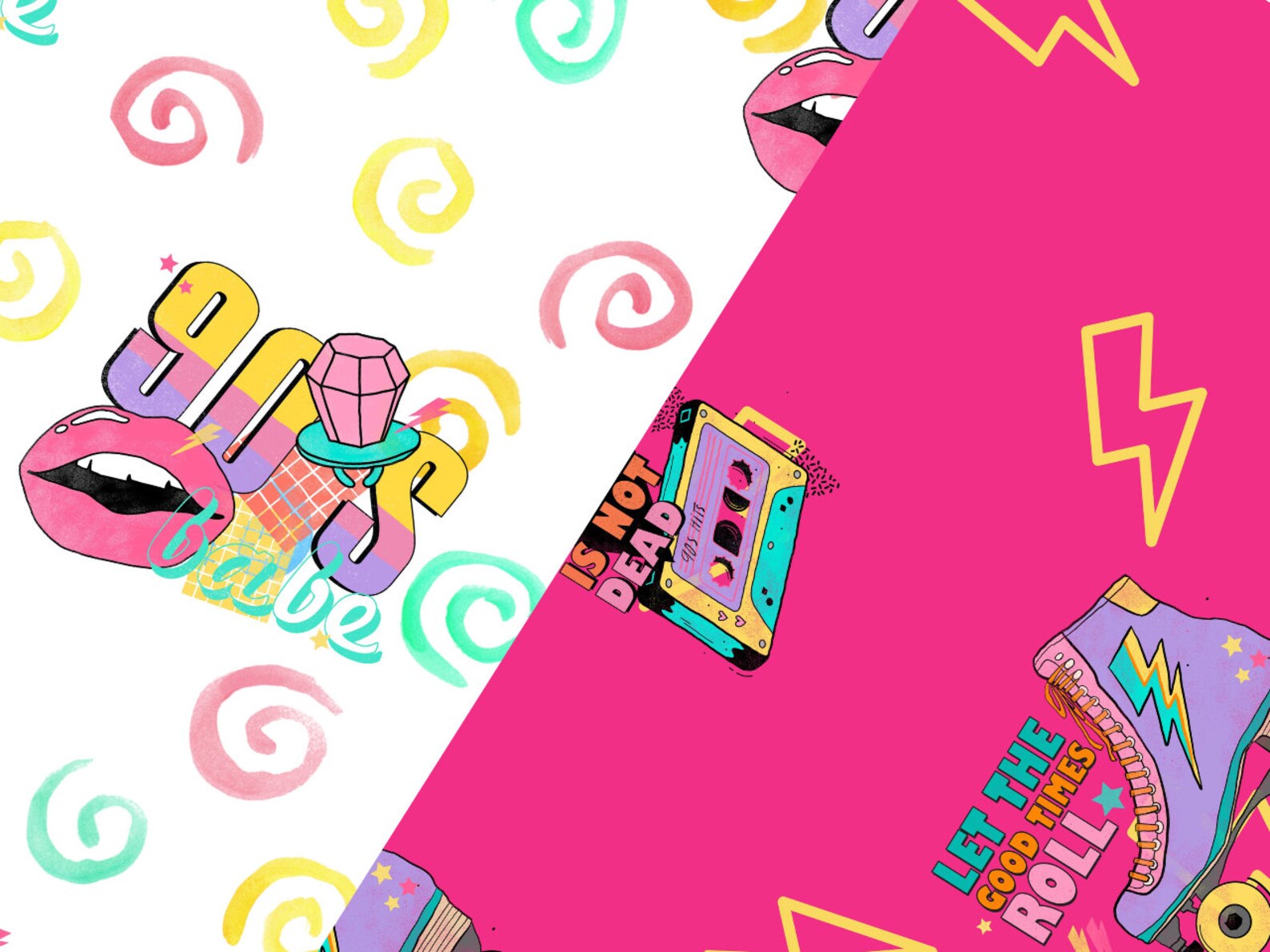 90s Style Digital Paper Pack-12"x 12" INSTANT Download-digital Prints ...
