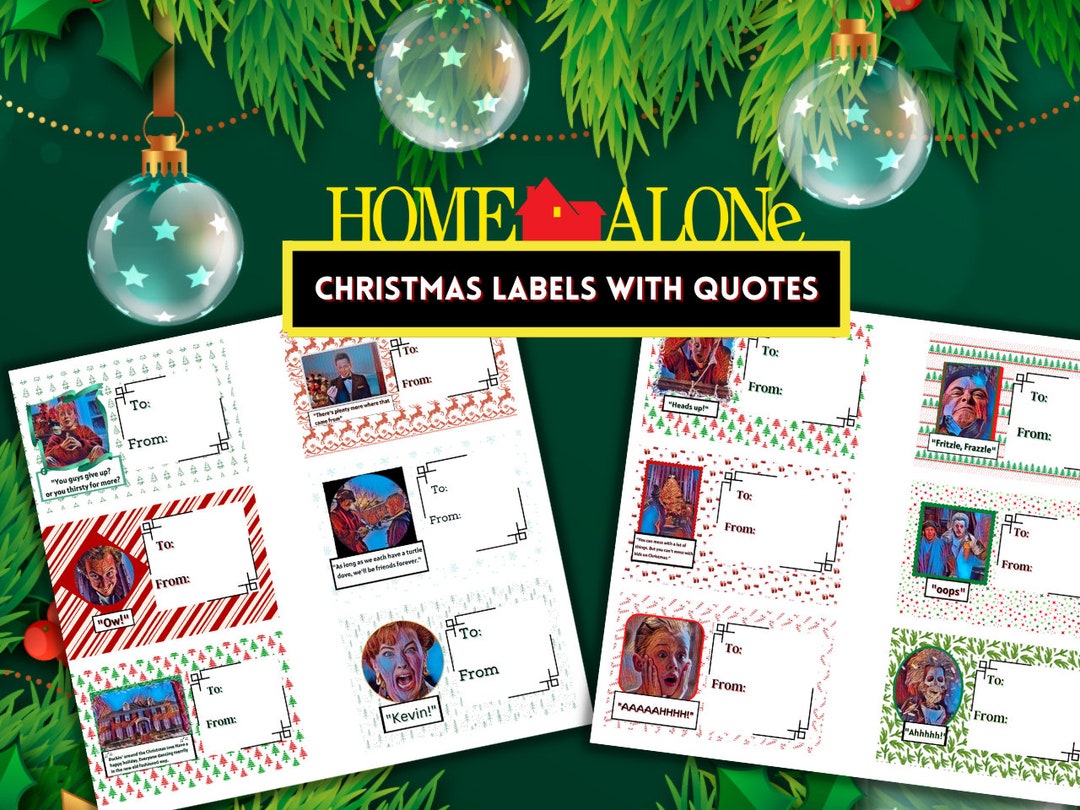 Home Alone Movie Christmas Printable Gift Labels 35 Gift Tags With 35 ...