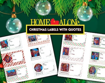 Home Alone Quote Gift Tags Printable Typography - Etsy
