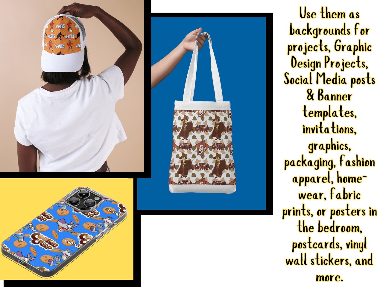 Printable Seamless Cereal Design Paper Pattern Pk 2 Digital INSTANT ...