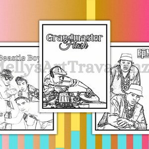 80s Hip Hop Coloring Book for Adults: A Coloring Book to Honor Hip Hop ...