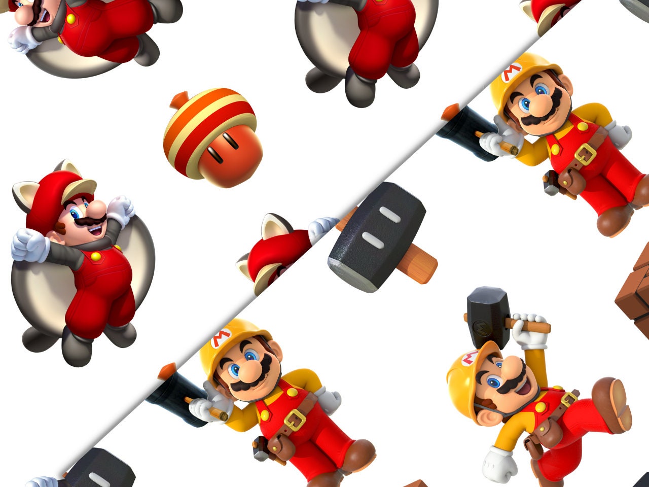 Super Mario Power Ups Digital Seamless Paper Pattern for Fashion ...