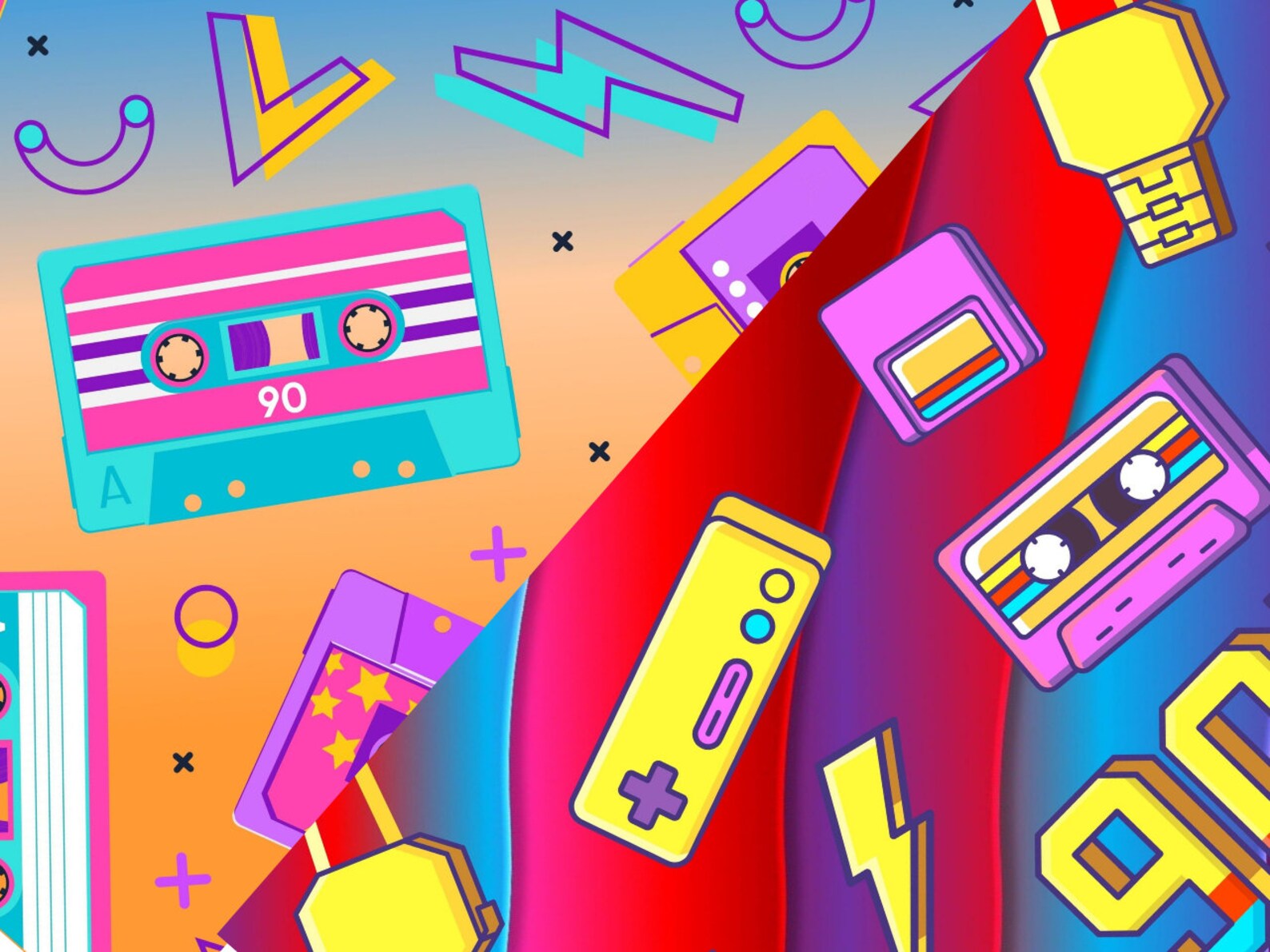 90s Style Digital Paper Pack-12x 12 INSTANT - Etsy